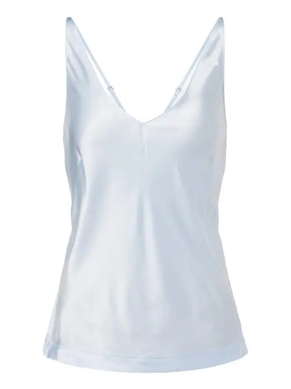 Dorothee Schumacher Silk-blend Satin Top - Blue