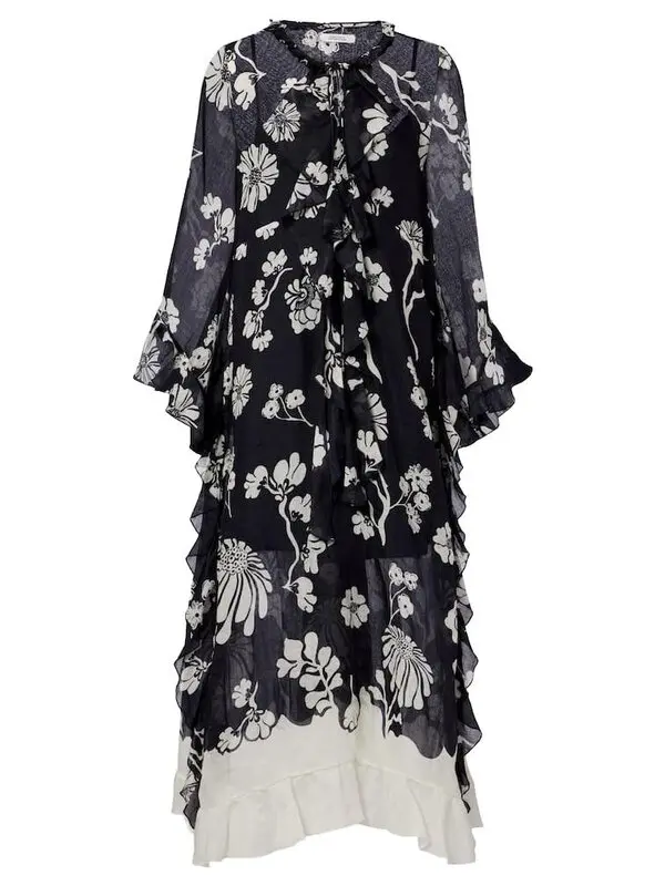 Dorothee Schumacher Floral Daydream Midi Dress - Blue