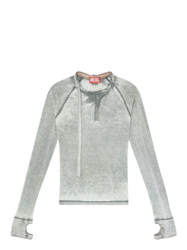 DIESEL® T-ecla Long-sleeve T-shirt - Grey