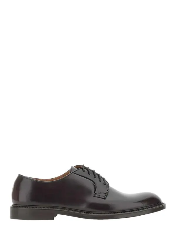 DOUCAL'S Lace-up Calf Leather Shoes - Brown