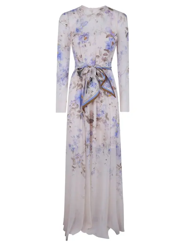 Zimmermann Luna Sheath Long Dress - Blue