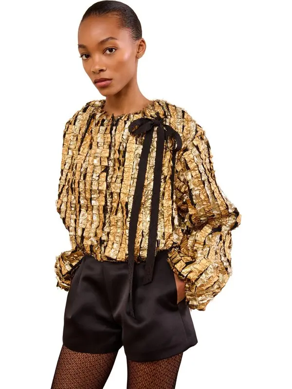 Ulla Johnson Eden Lurex Jacket - Gold