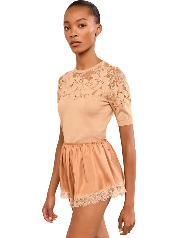 Ulla Johnson Georgina Silk Short - Macaroon