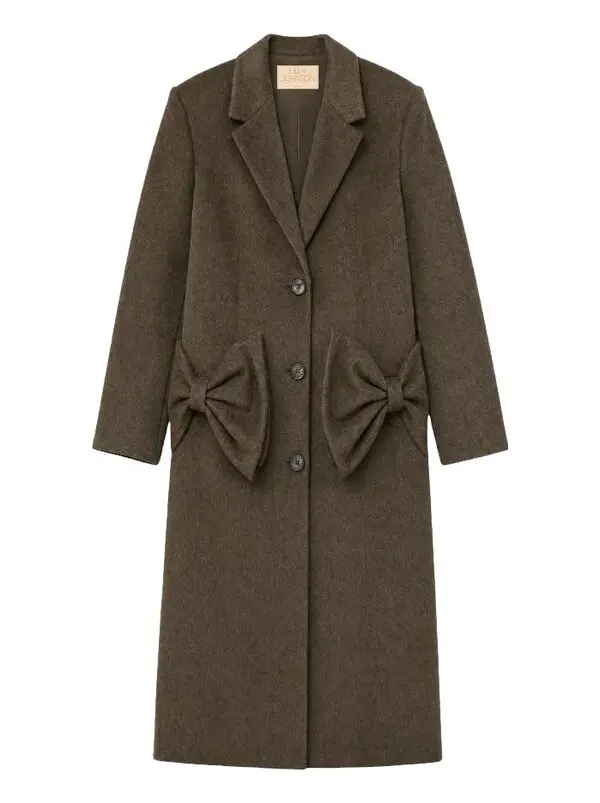 Ulla Johnson Corin Wool Coat With Bows - Willow