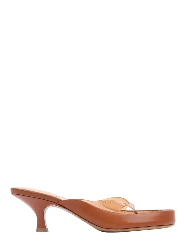 Chloé Junie Heeled Sandals - Terracotta Brown