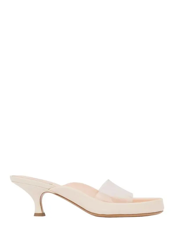 Chloé Junie Heeled Mules - Soft Ivory