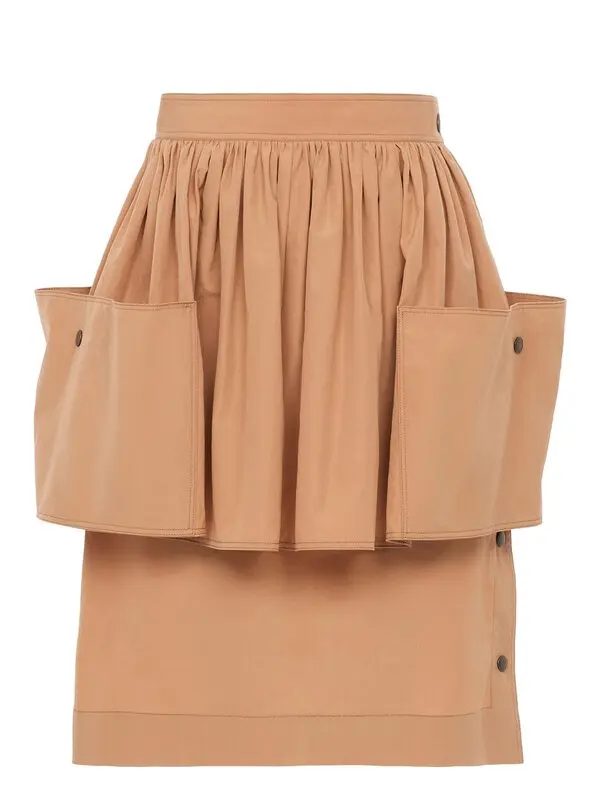 Chloé Poplin Layered Skirt - Reef Shell