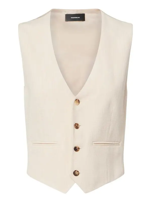 Wardrobe.NYC Single-breasted Vest - White