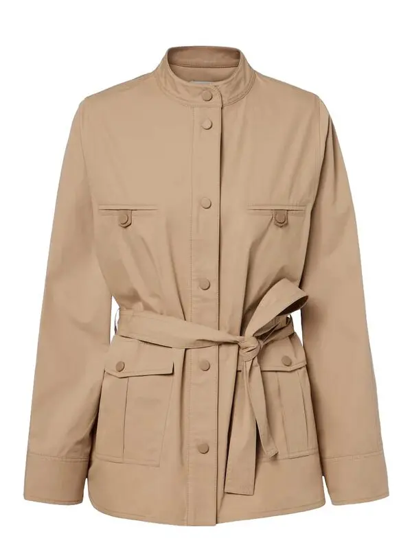 YVES SALOMON Belted Cotton Jacket - Beige