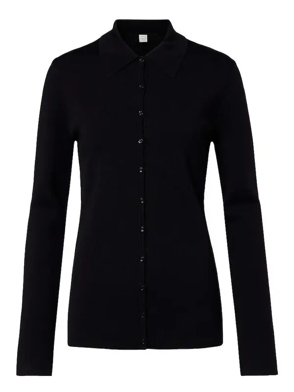 TOTEME Knitted Cardigan - Black
