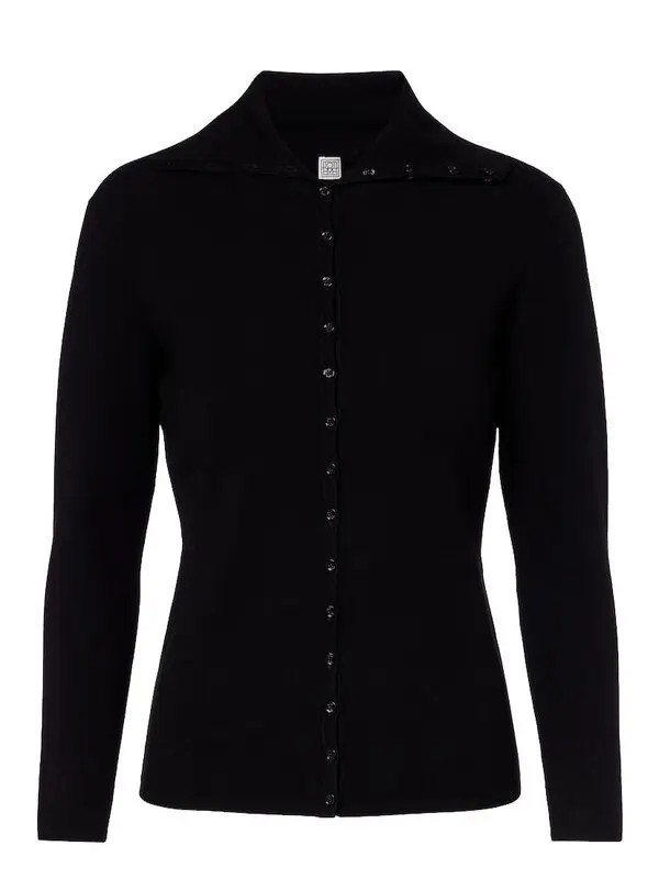 TOTEME Knitted Cardigan - Black
