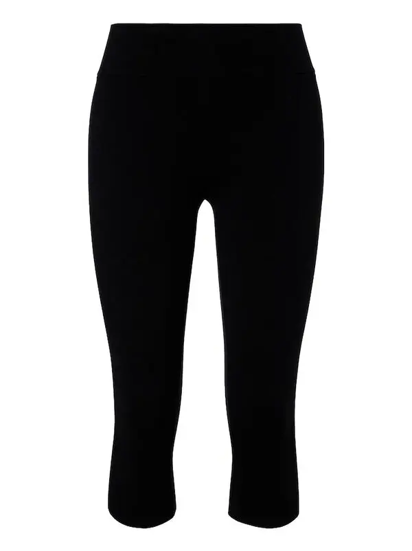 TOTEME Knitted Capri Leggings - Black