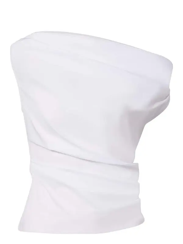 Staud Phare Off-shoulder Cotton Top - White