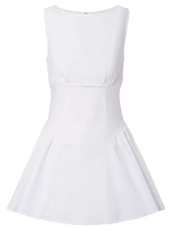 Staud Gwen Cotton Minidress - White
