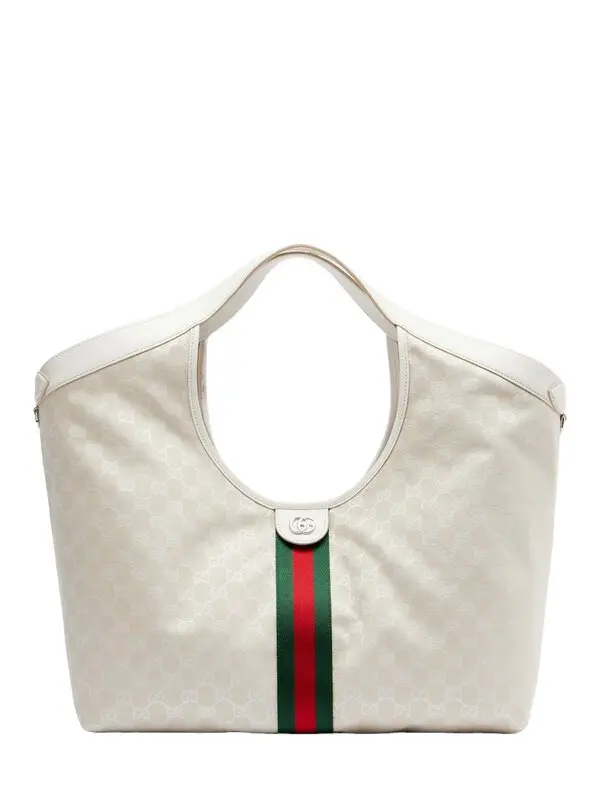 Gucci Large Gg Canvas Tote Bag - White