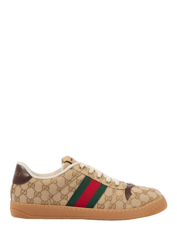 Gucci Screener Gg Canvas Sneakers - Brown