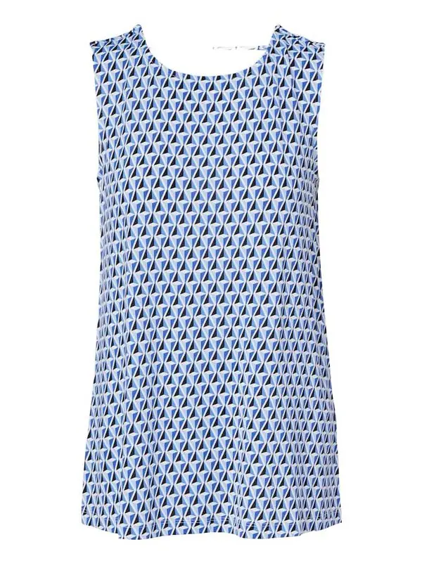 Max Mara Pelota Printed Tank Top - Blue