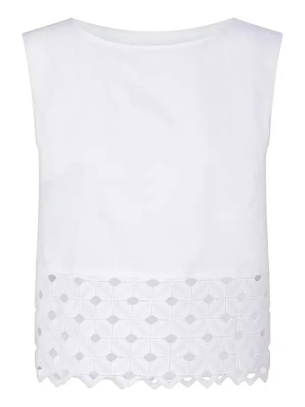 Max Mara Maggio Cotton-blend Top - White
