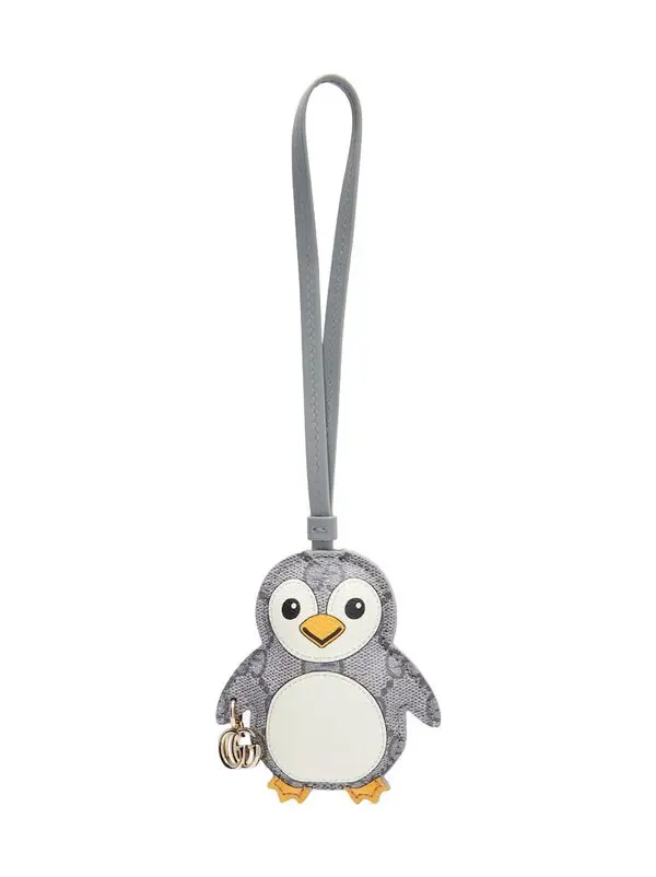 Gucci Penguin Gg Bag Charm - Grey