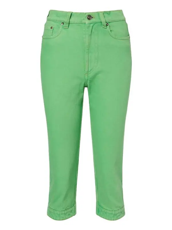 Versace High-rise Capri Jeans - Green