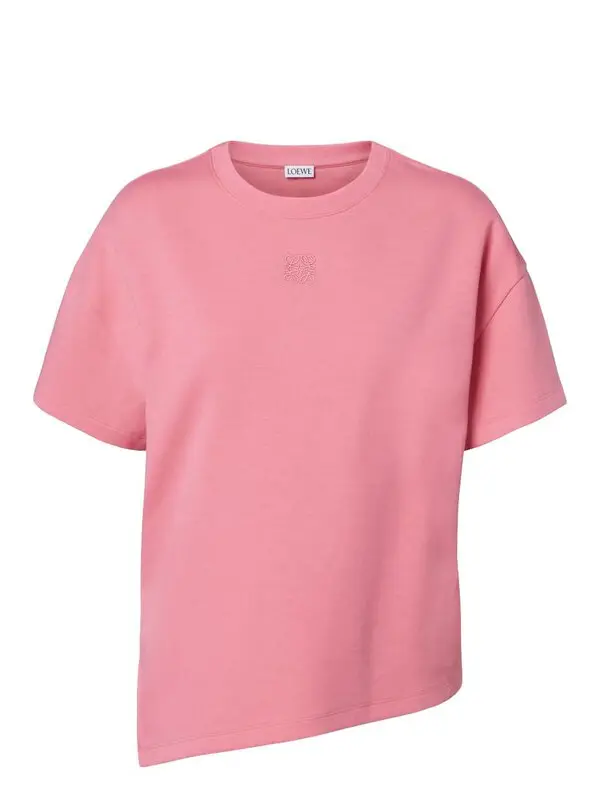 Loewe Anagram Cotton-blend Jersey T-shirt - Pink