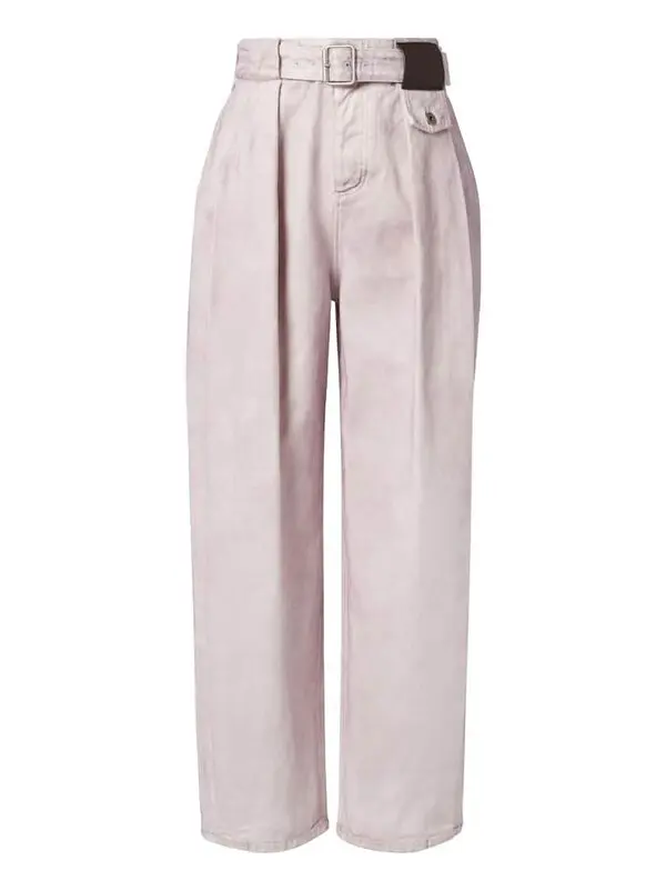 Loewe Belted Wide-leg Jeans - Pink