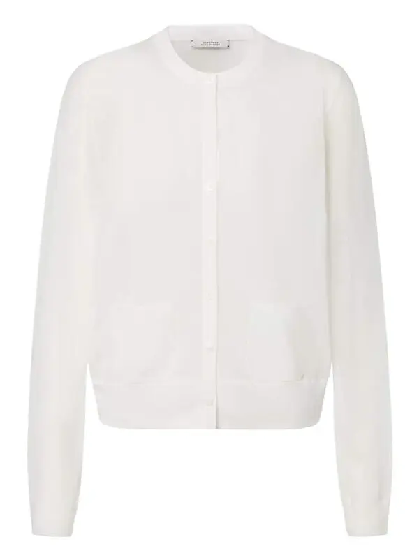 Dorothee Schumacher Semi-sheer Cotton-blend Cardigan - White