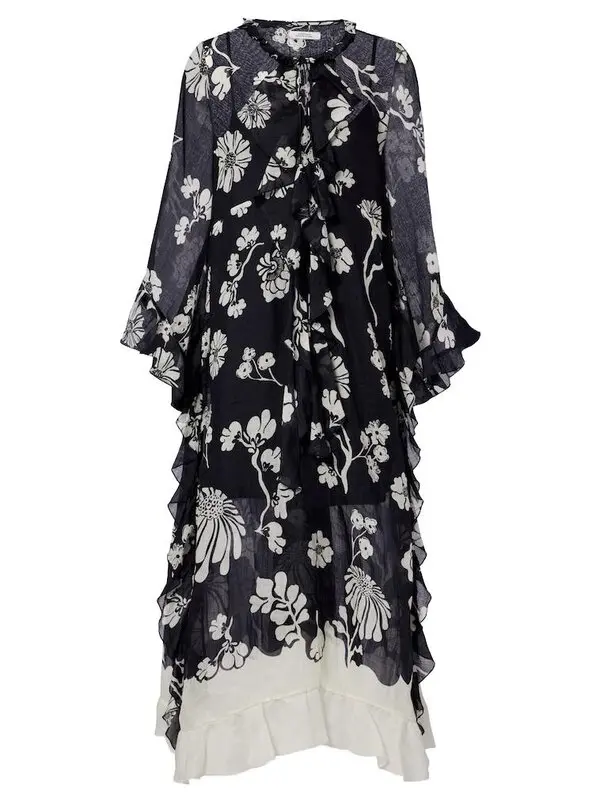 Dorothee Schumacher Floral Daydream Midi Dress - Blue