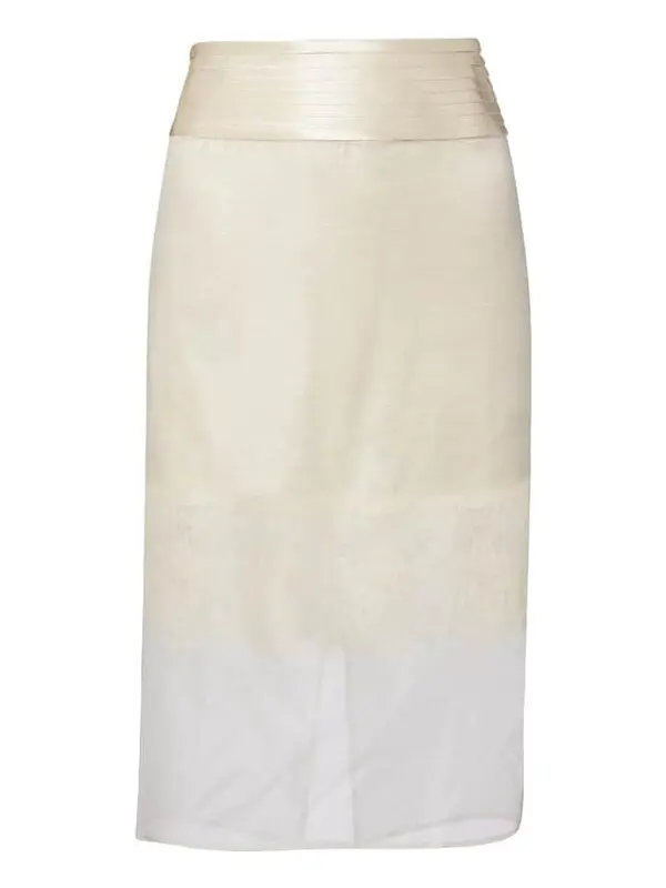 XU ZHI Lace-trimmed Midi Skirt - White
