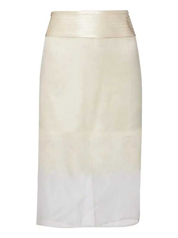 XU ZHI Lace-trimmed Midi Skirt - White