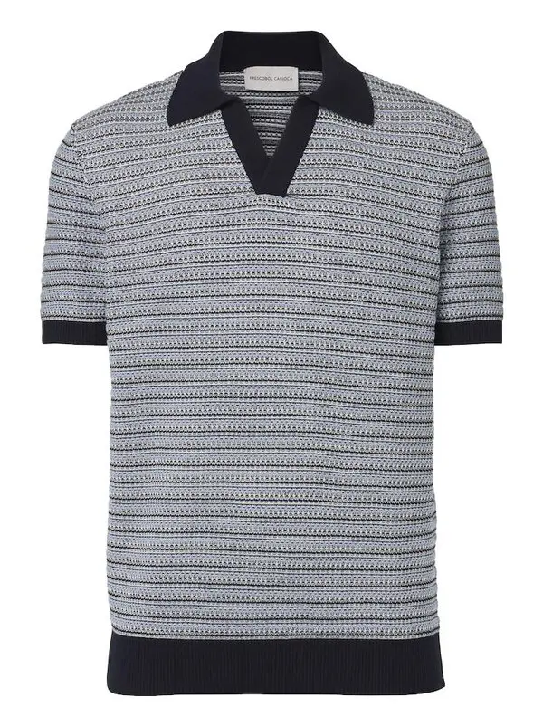 Frescobol Carioca Rino Cotton And Cashmere Polo Shirt - Blue