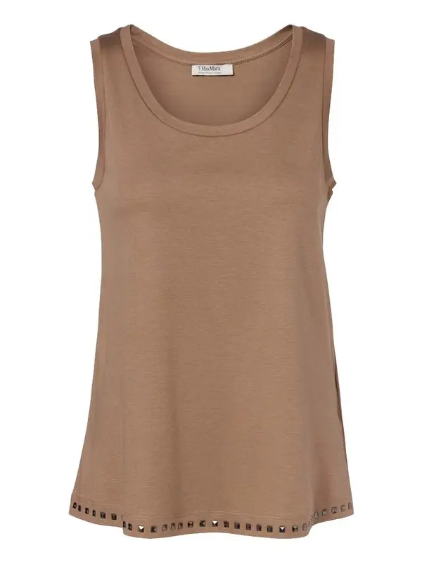 Max Mara Furetto Embellished Tank Top - Brown
