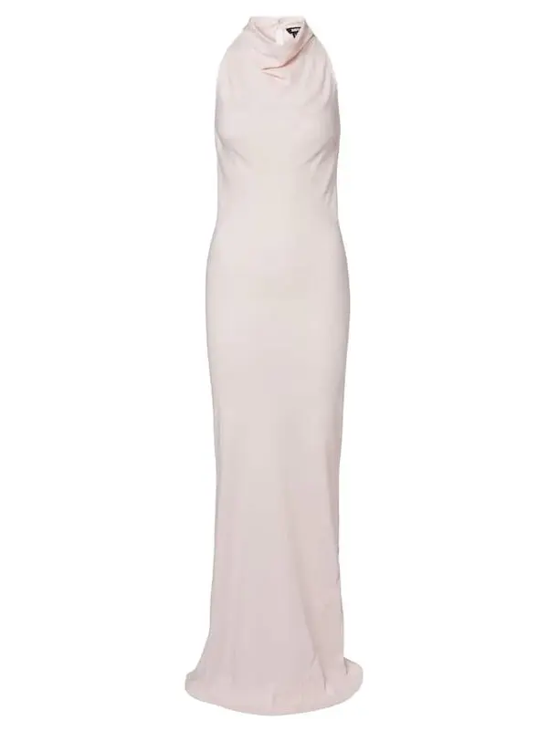 ROTATE BY BIRGER CHRISTENSEN Halterneck Satin Gown - Pink