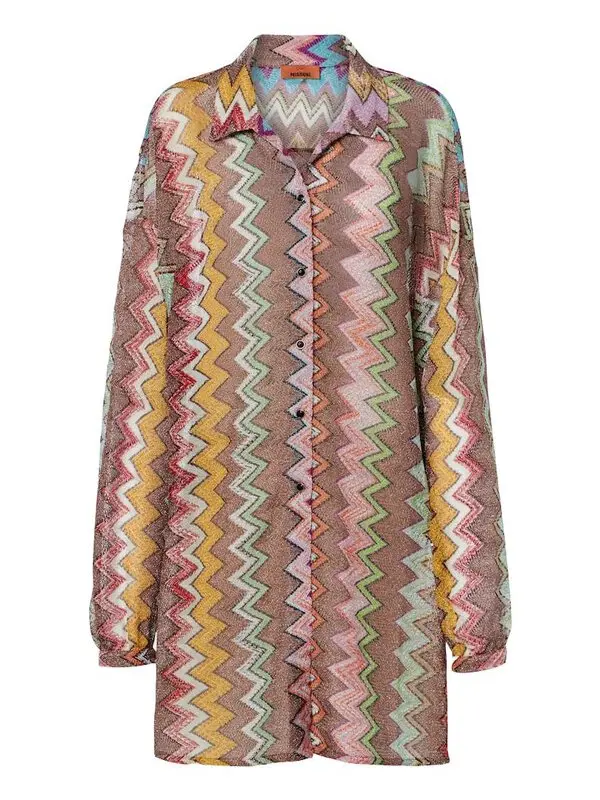 Missoni Zig Zag Lamé Shirt - Multicoloured