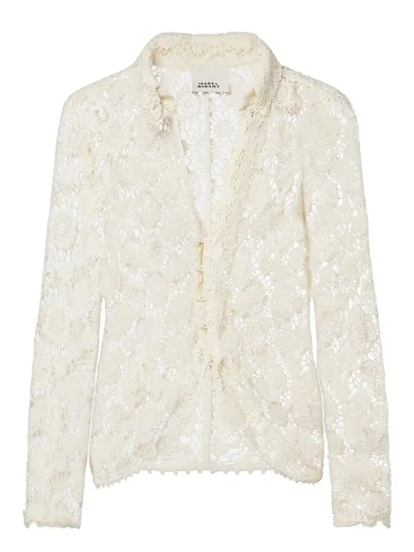 Isabel Marant Cotton And Silk Crochet Top - White