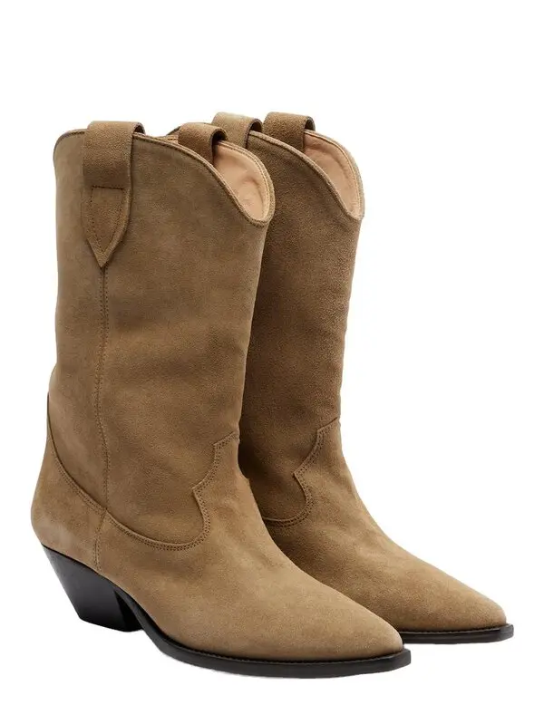Isabel Marant Duerto 40 Suede Cowboy Boots - Beige