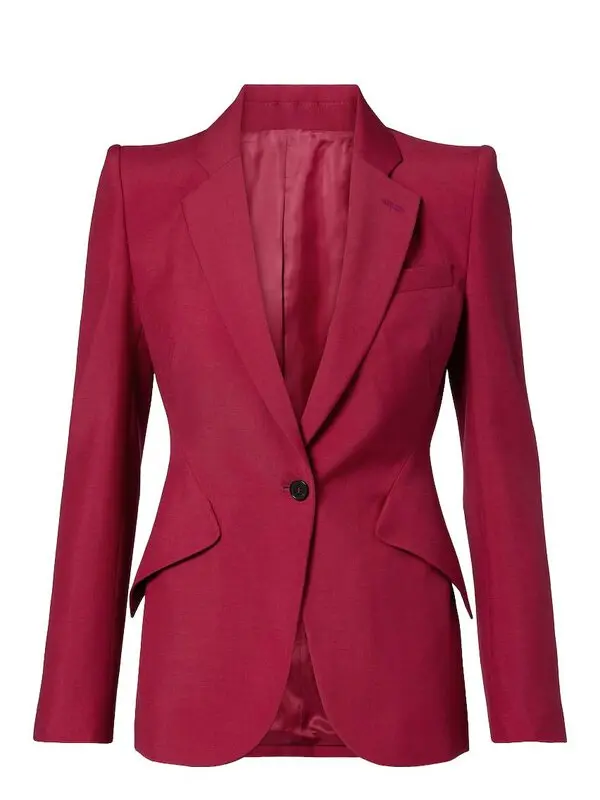 Alexander McQueen Wool And Mohair Blazer - Pink