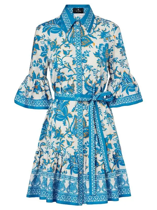 Etro Printed Mini Shirt Dress - Multicoloured