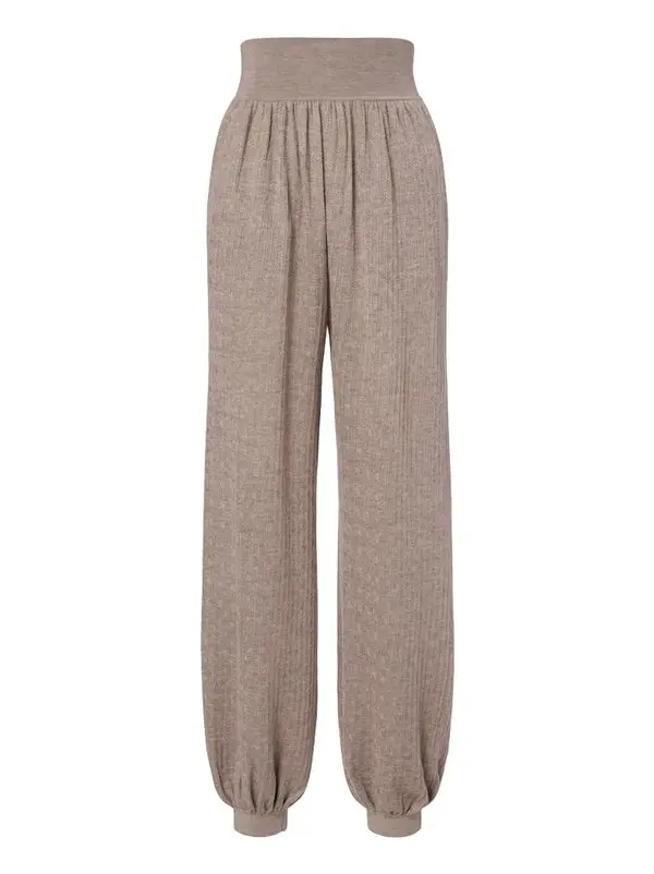 Loro Piana Cashmere And Silk Tapered Pants - Beige