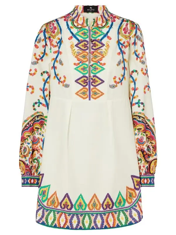 Etro Printed Cotton Minidress - Multicoloured