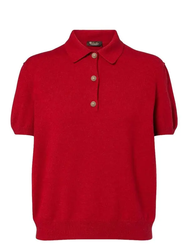 Loro Piana Classic Cashmere Polo Shirt - Red