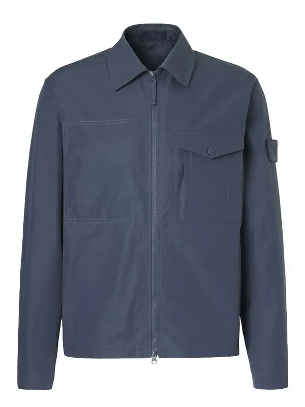 Stone Island Compass Cotton Jacket - Blue