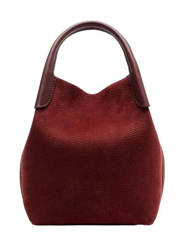 Loro Piana Bale Small Leather Top-handle Bag - Burgundy
