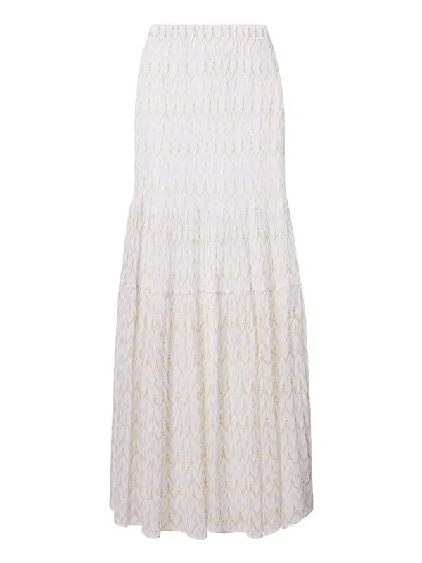 Missoni Lamé Maxi Skirt - White