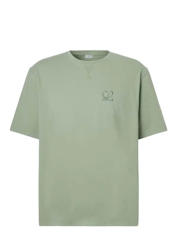 Loewe Anagram Cotton Jersey T-shirt - Green