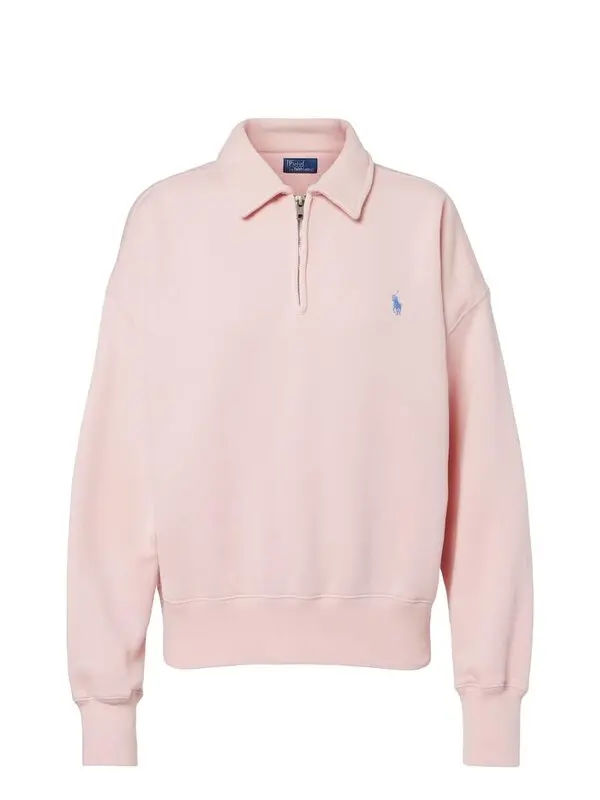 Polo Ralph Lauren Cotton-blend Fleece Half-zip Sweatshirt - Pink