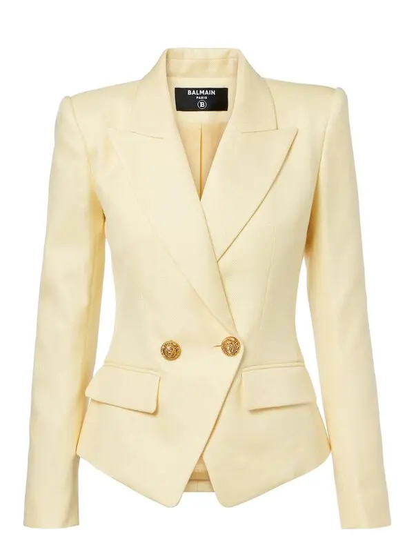 Balmain Double-breasted Blazer - Yellow
