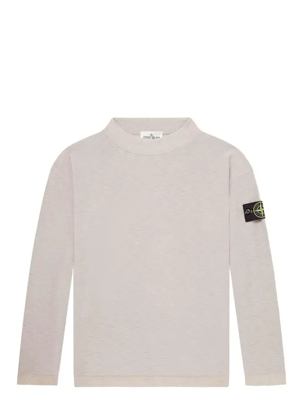 Gucci Logo-appliquéd Cotton-blend Sweater - Beige
