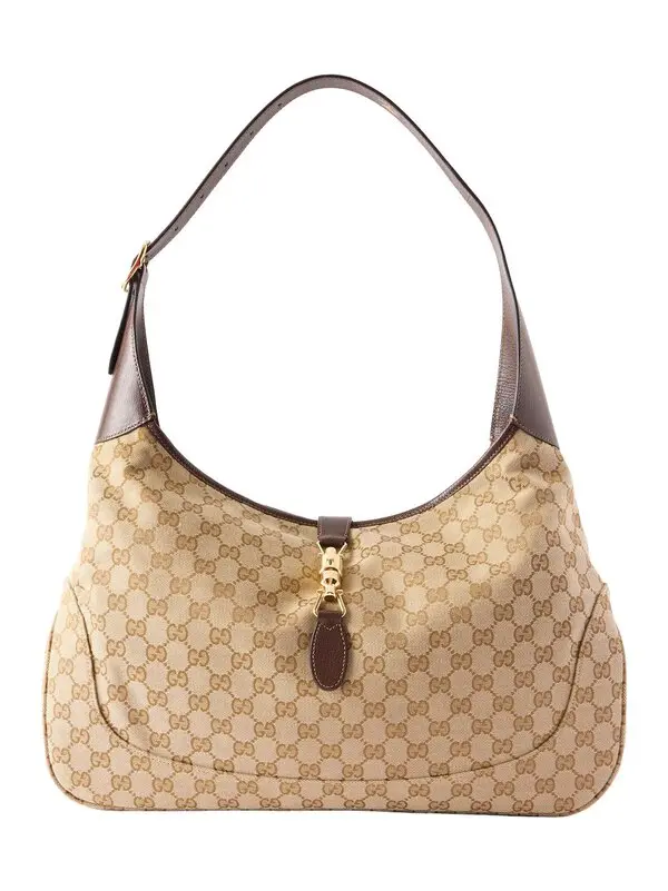 Gucci Jackie 1961 Leather-trimmed Shoulder Bag - Neutrals