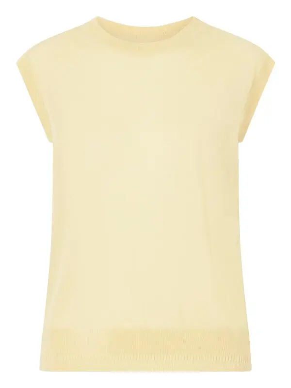 Another Tomorrow Wool Tank - Yellow
